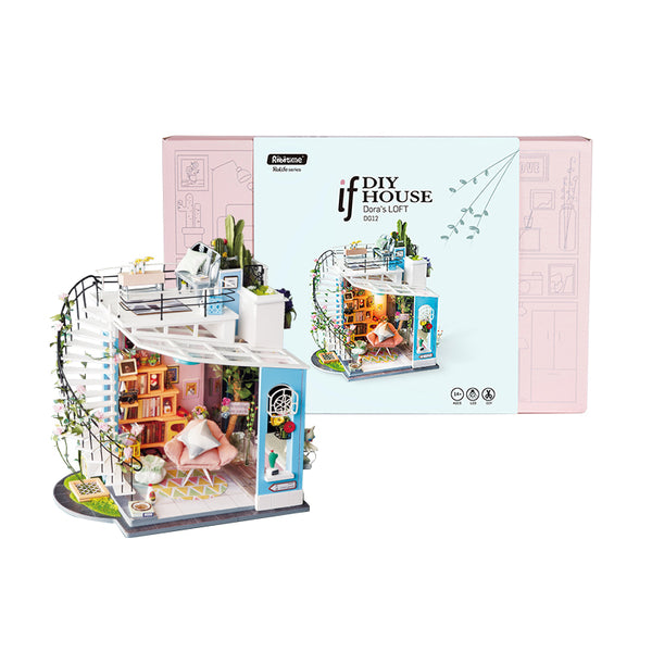 🏠 Dora’s Loft – DIY Dollhouse Scale Model Diorama Kit by Rolife ...