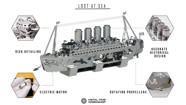 🌊 Lost at Sea Ocean Ship – Build Your Own Metal Mechanical Model by Me ...