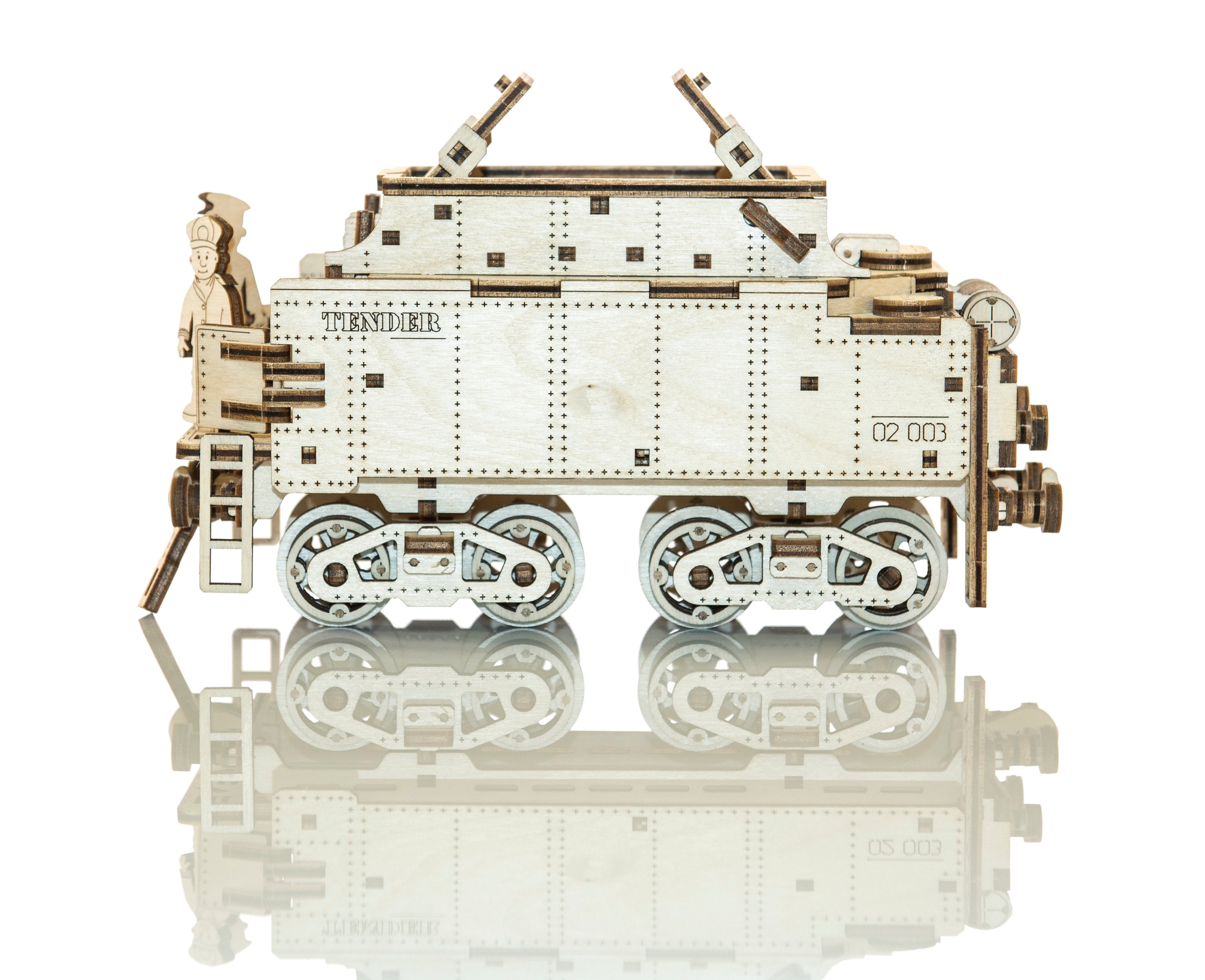 Wooden Express plus Tender with rails - mechanical model by Wooden Cit ...