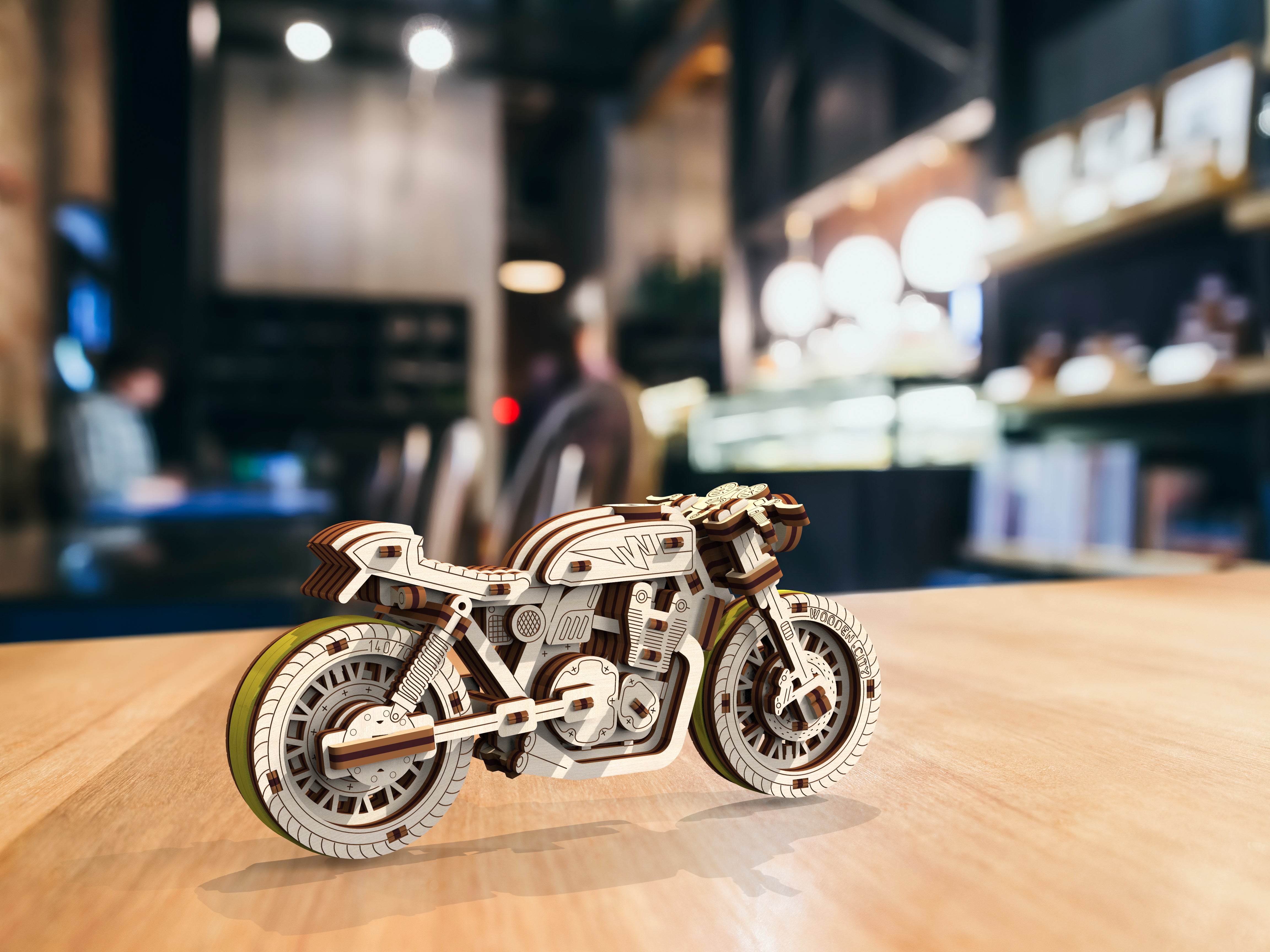 🏍️ Cafe Racer – Build Your Own Mechanical Wooden Model by Wooden City ...